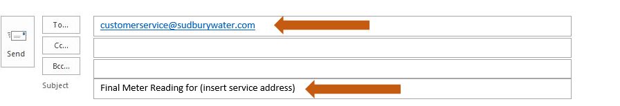 Final Meter Reading – Sudbury Water District